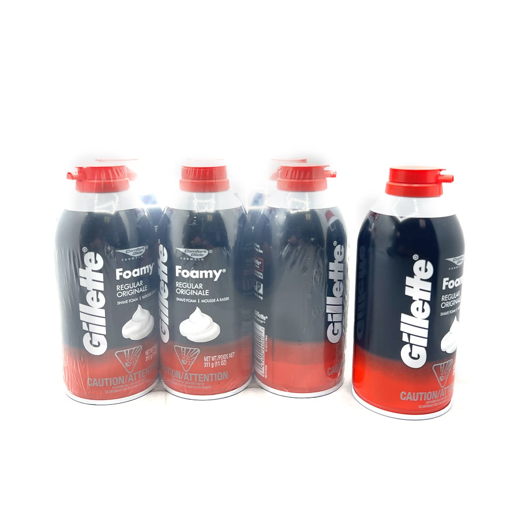 Gillette Foamy Regular Shaving Cream 11oz (6 Pack) - Best Price | Kass